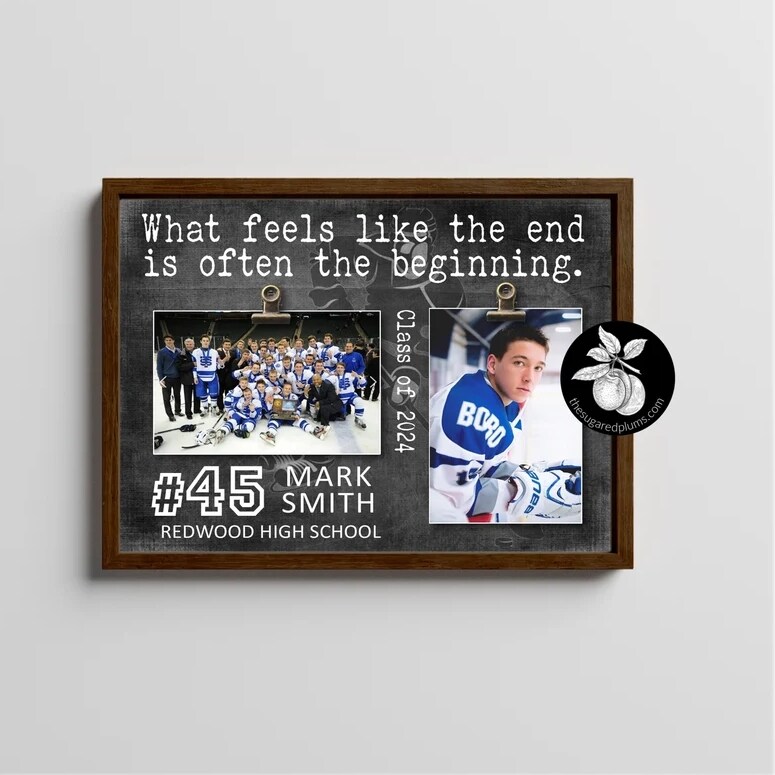 Personalized Senior Night HOCKEY Picture Frame, Sports Team Gift ...