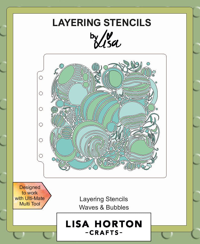 Lisa Horton Crafts Waves & Bubbles 6x6 Layering Stencils | Michaels