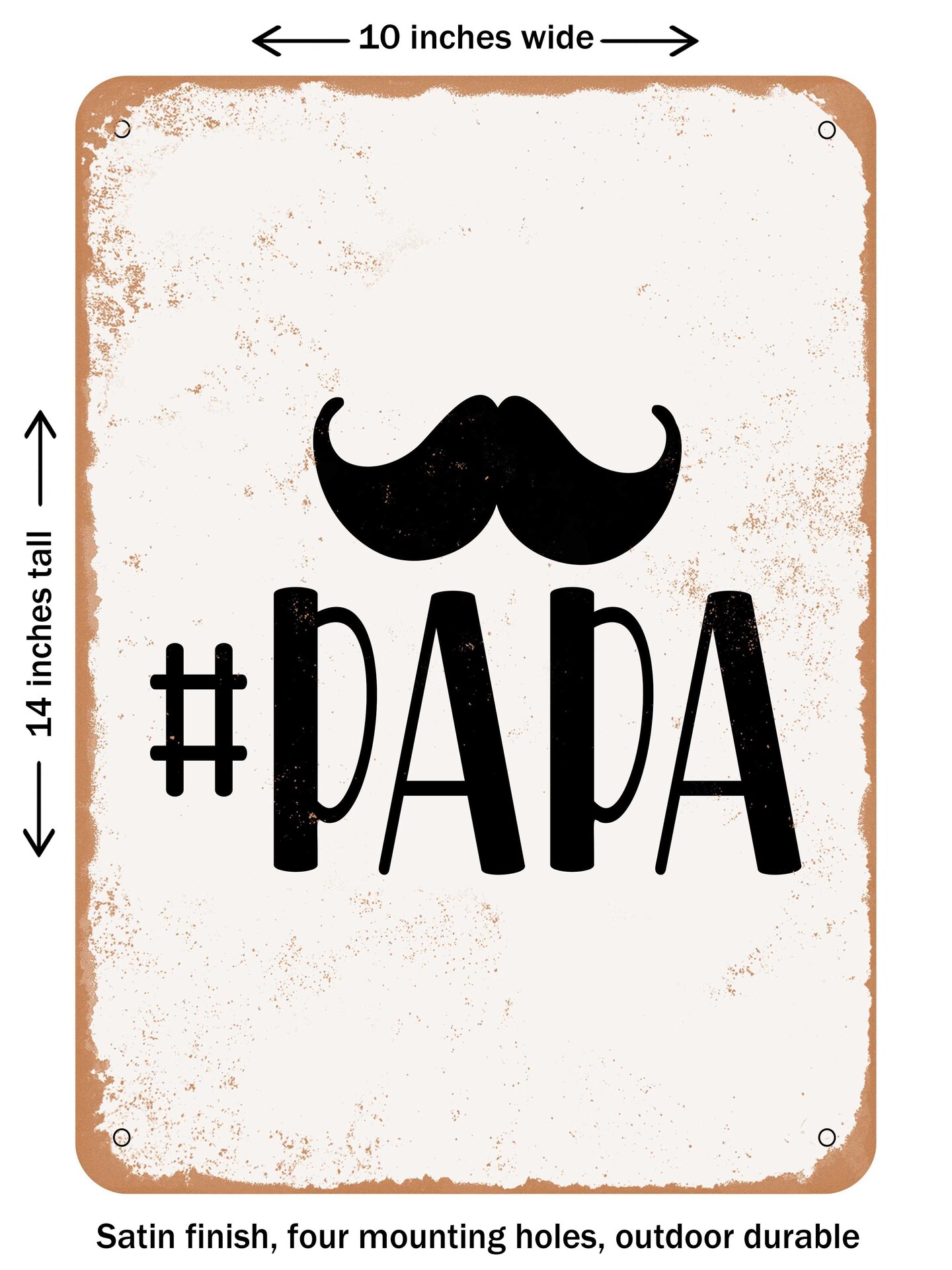 DECORATIVE METAL SIGN - Papa - 2 - Vintage Rusty Look | Michaels