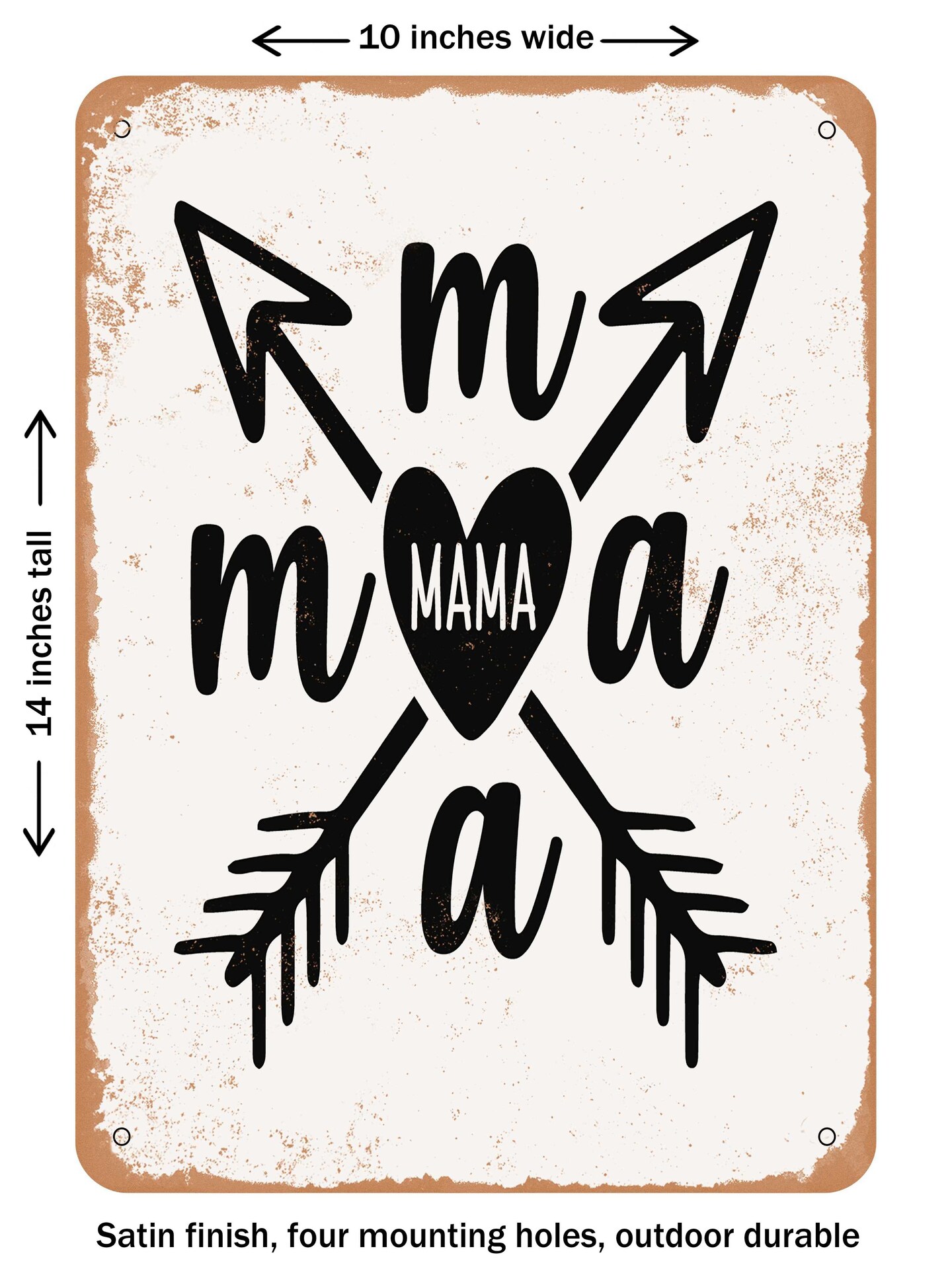 DECORATIVE METAL SIGN - Mama - 7 - Vintage Rusty Look | Michaels