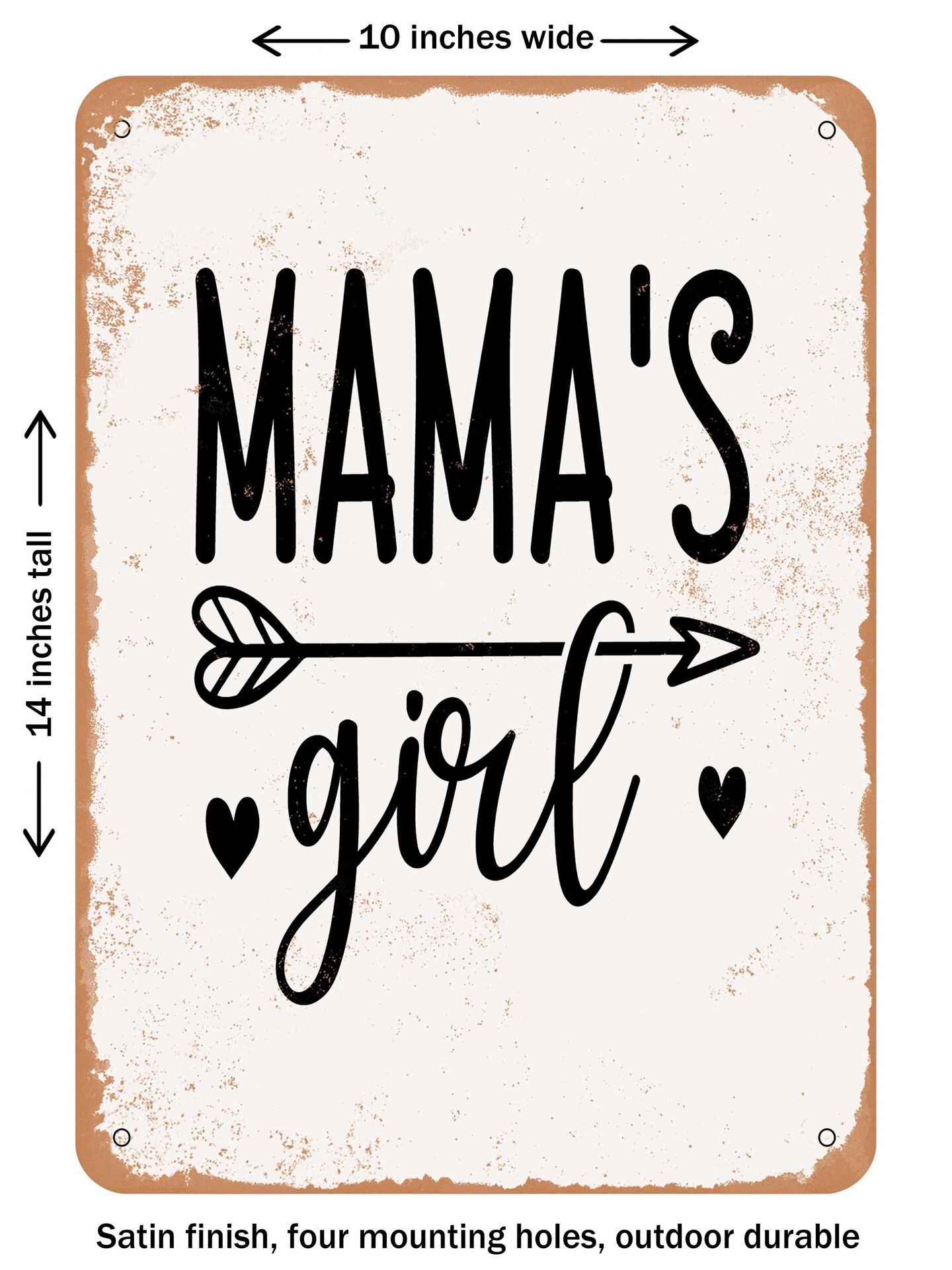 DECORATIVE METAL SIGN - Mamas Girl - Vintage Rusty Look | Michaels