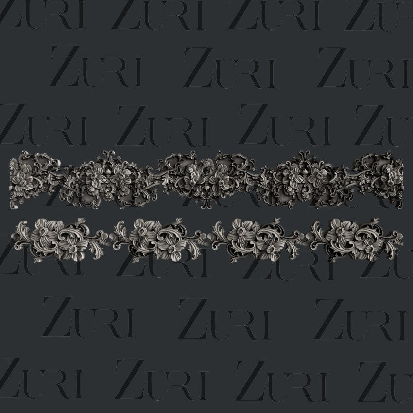 Zuri Designs Inc Zuri Designs Floral Borders Set 3 | Michaels