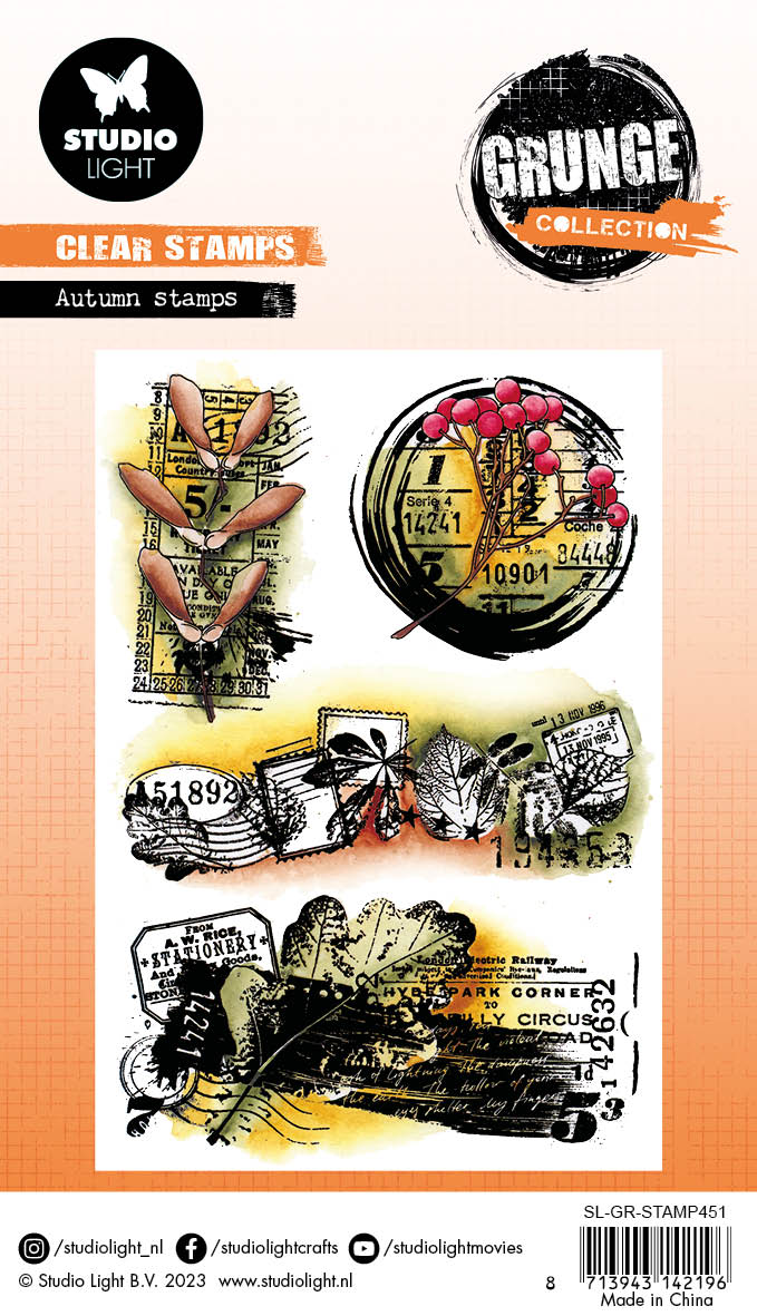 Studio Light SL Clear Stamp Autumn Stamps Grunge Collection 89x132x3mm ...