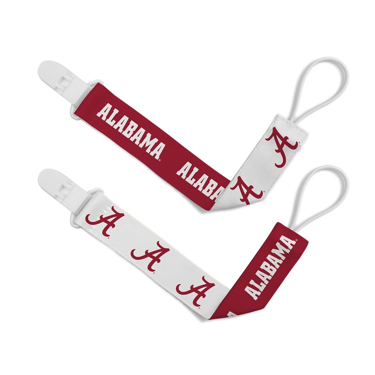 Alabama Crimson Tide Pacifier Clip 2 Pack Official Ncaa Baby Fanatic ...