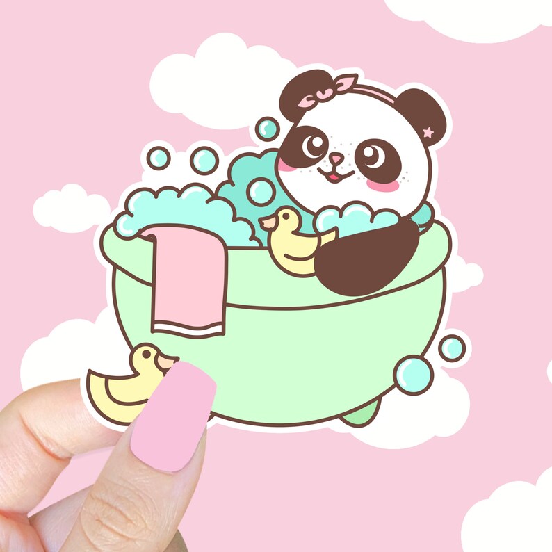 Petal The Panda Pamper Yourself Die Cut Sticker | MakerPlace by Michaels