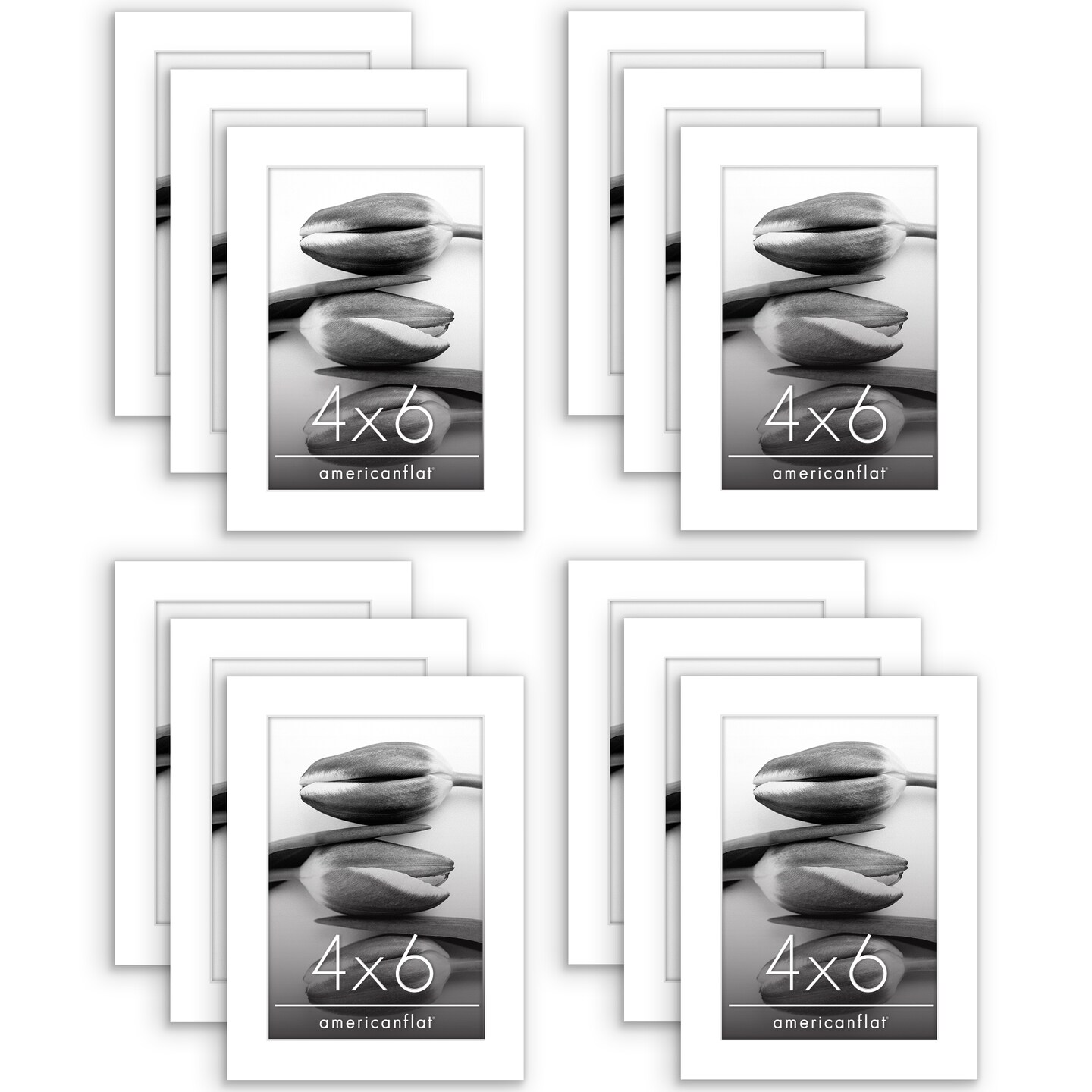 Americanflat Gallery Wall Picture Frames - Set of 12 - Picture Frame ...