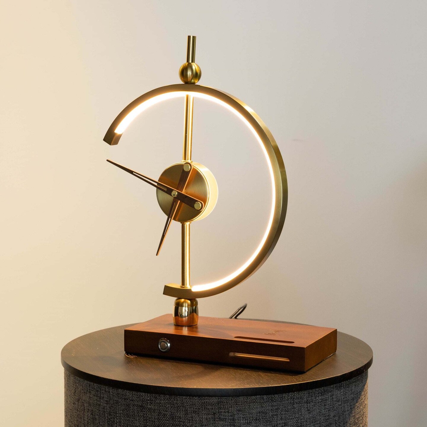 Oak Base Clock Lamp for Living Room | Michaels