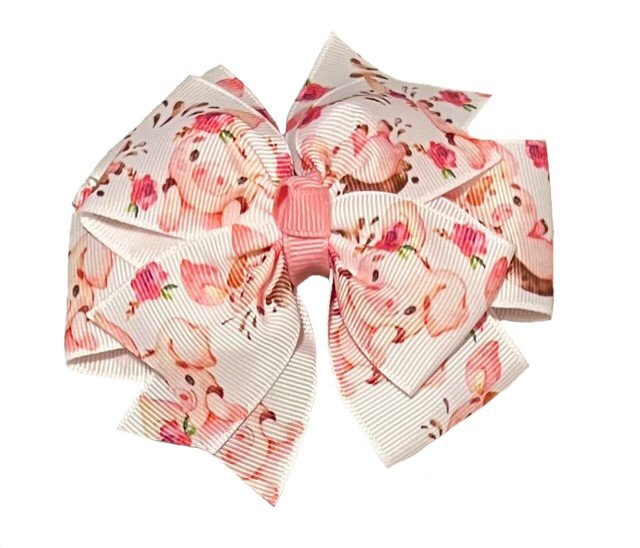 Pig Pinwheel Hair Bow | MakerPlace by Michaels