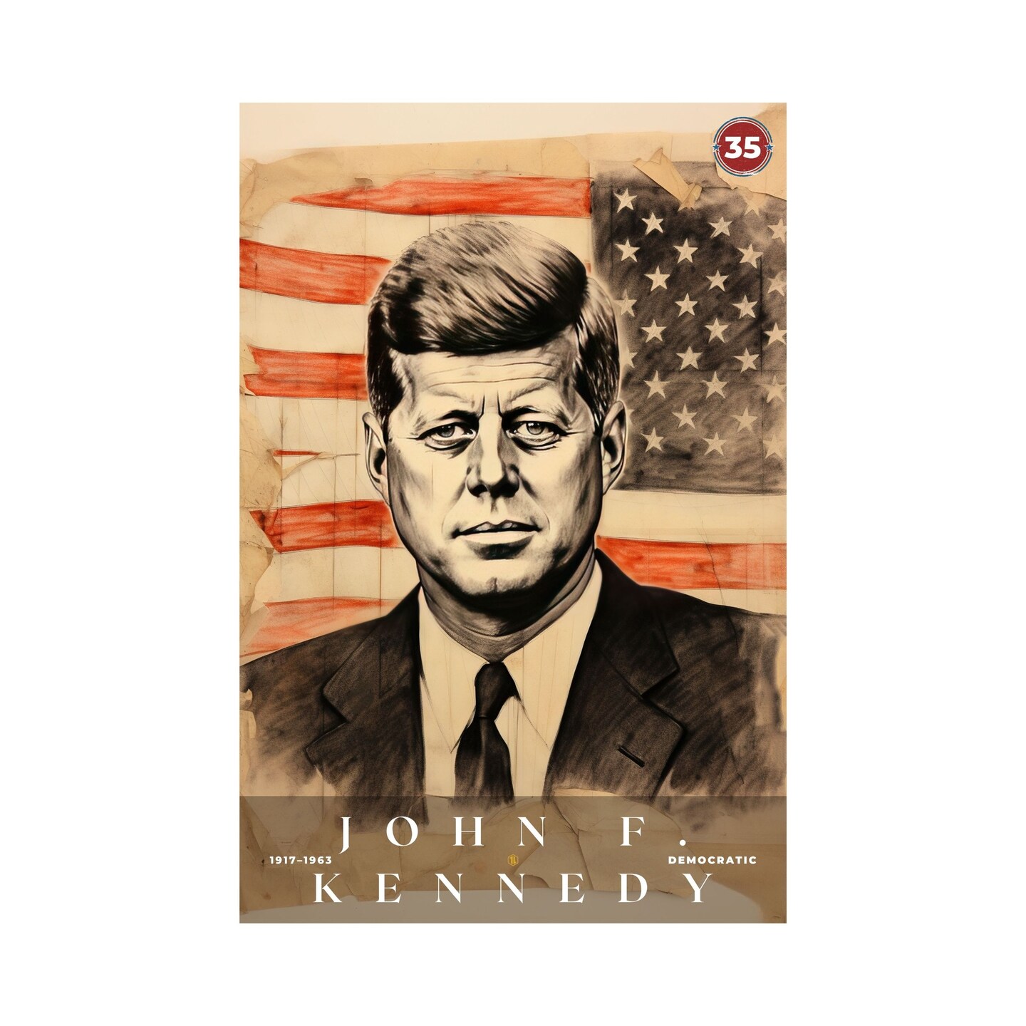 John F. Kennedy Poster, US President Print, Office Poster, Home Decor ...