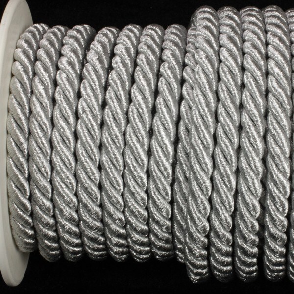 The Ribbon People Silver Braided Cording Wired Craft Ribbon 0.25" x 16 ...
