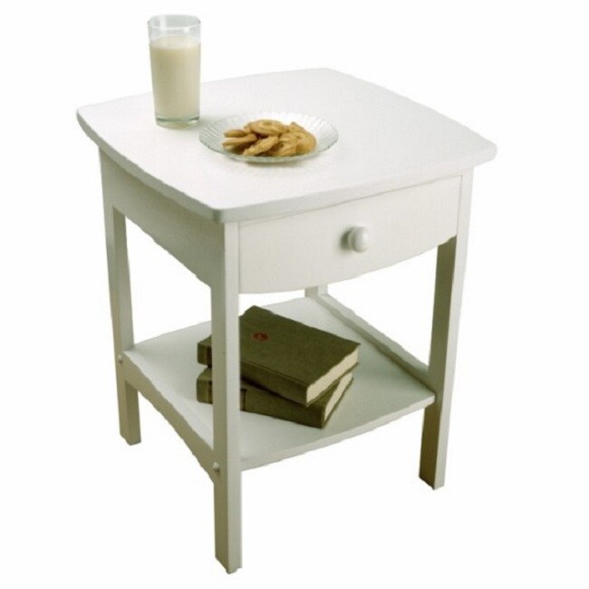 Contemporary Home Living 22” White Modern Style Claire Wood Accent ...