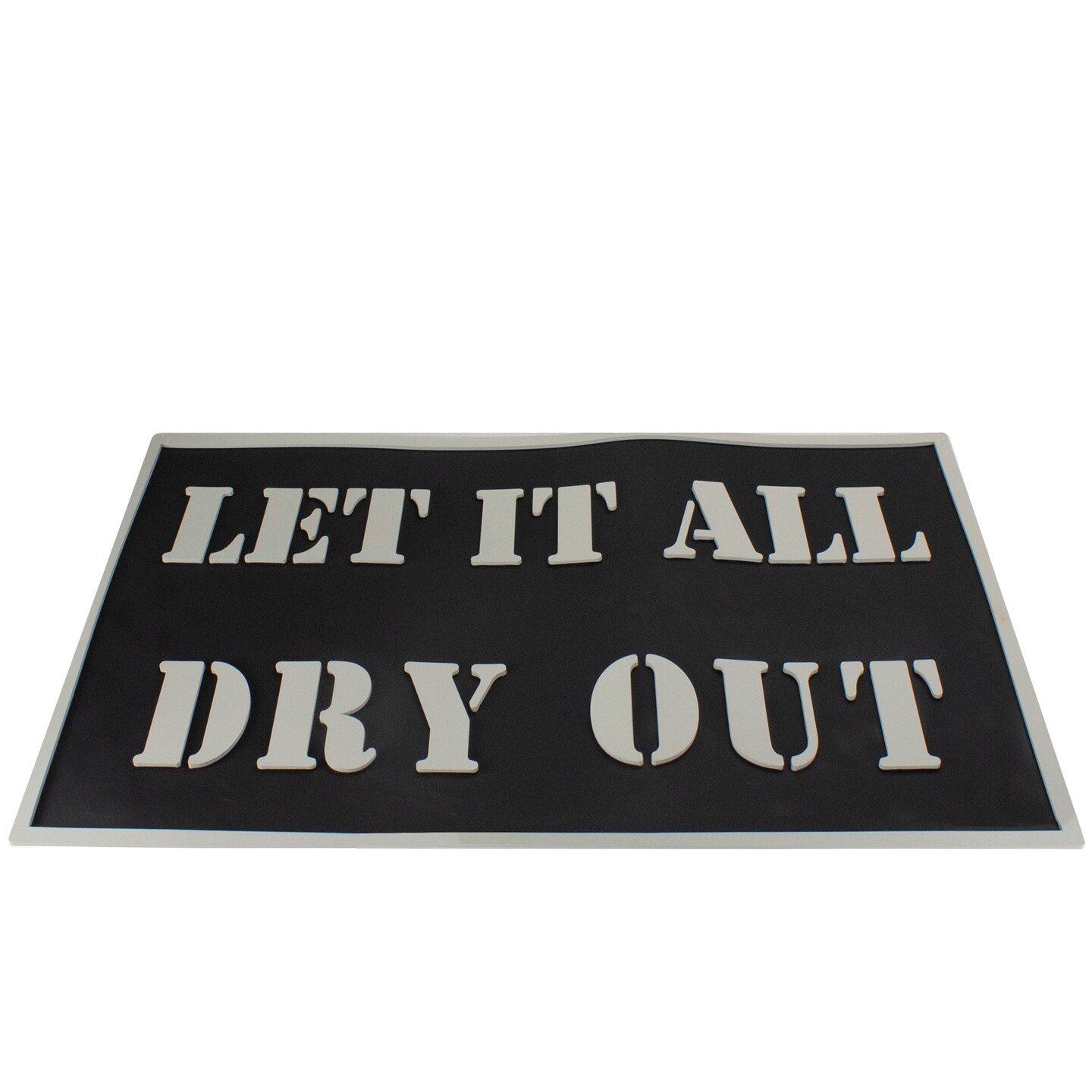 Avon 27.75" Black and White Let it All Dry Out Bar Mat | Michaels
