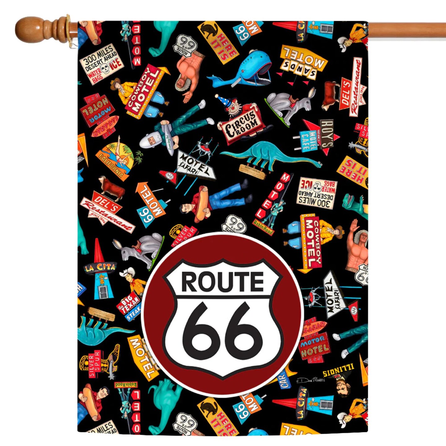 Toland Home Garden Route 66 Logo Outdoor House Flag 40" x 28" | Michaels