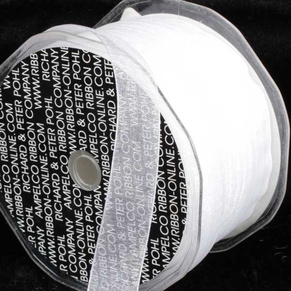 The Ribbon People White Solid Organdy Craft Ribbon 0.25" x 200 Yards ...