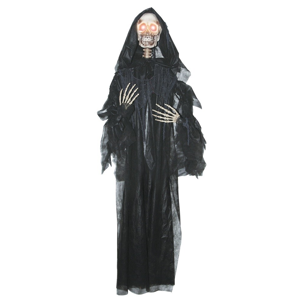 The Costume Center 63" Black and Red Hanging Light-Up Reaper Halloween ...