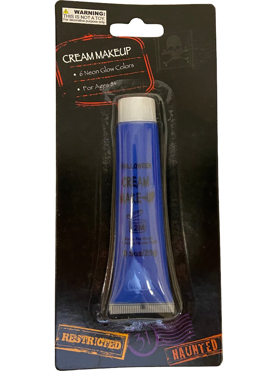 Blue Color Neon Glow Cream Makeup .9oz Tube Costume Accessory | Michaels