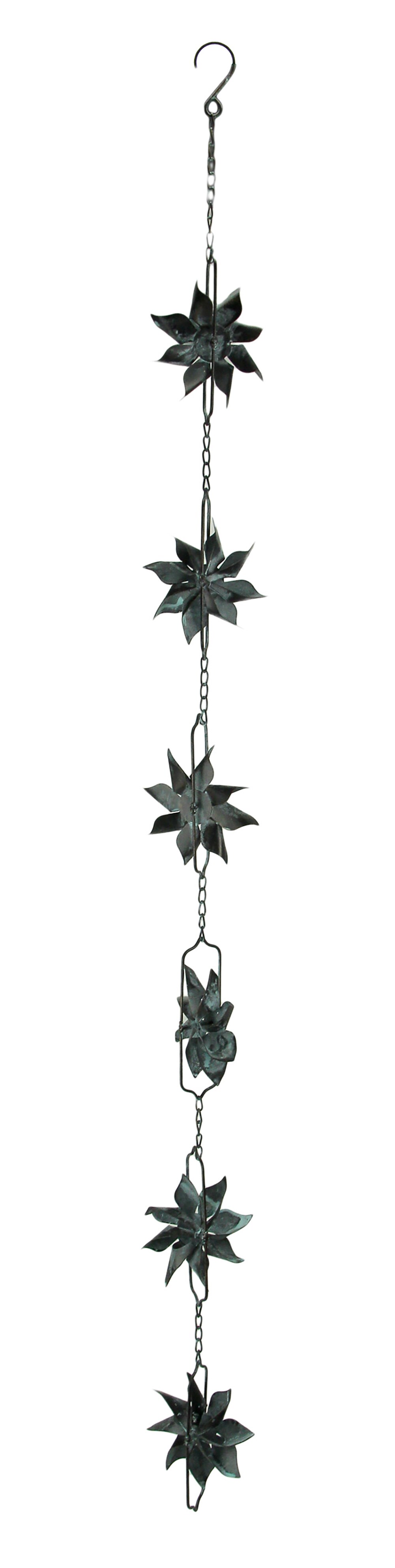 Metal Pinwheel Rain Chain with Attached Hanger 48 inch | Michaels