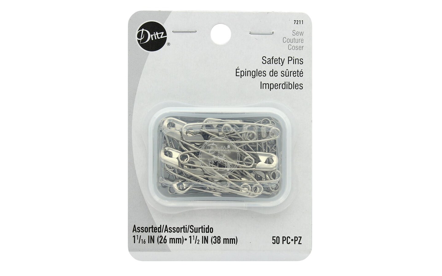 Dritz Safety Pins Nickel Assorted 50Pc | Michaels