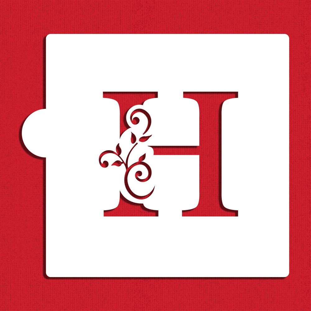 3.5-Inch Ornate Monogram Cake Stencil | C1082 by Designer Stencils | Cake Decorating Tools ...