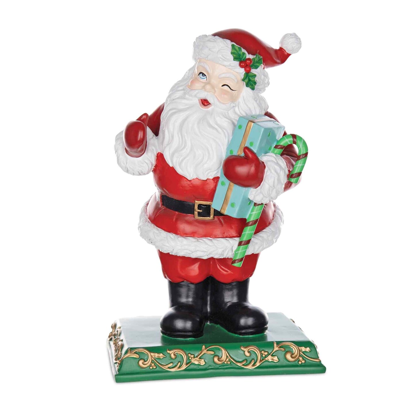 Melrose 11” Jolly Santa with Present Tabletop Christmas Figurine | Michaels