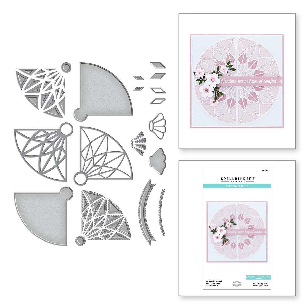 Spellbinders Etched Dies By Becca Feeken-Quilted Stained Glass Window ...