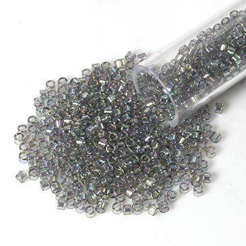 Miyuki Delica Seed Bead 11/0 Gold Luster Grey AB Transparent | Michaels