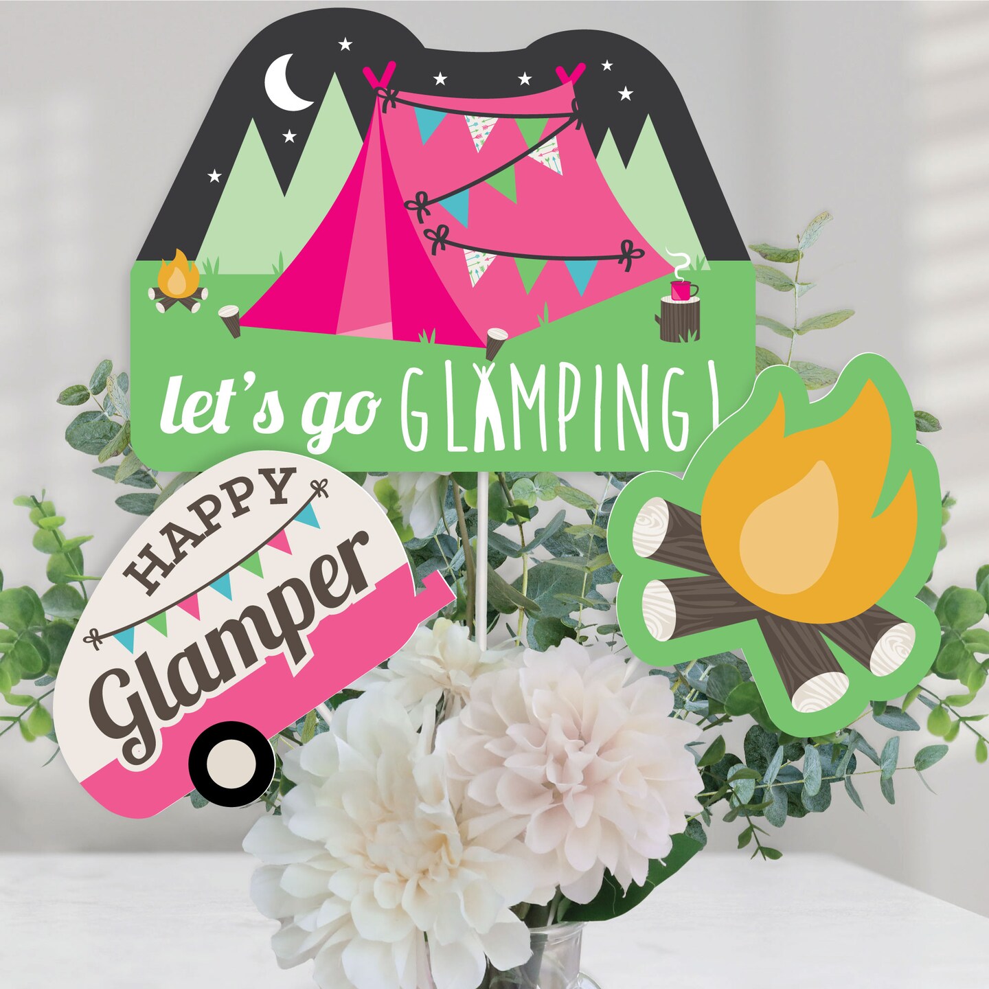 Big Dot of Happiness Let's Go Glamping - Camp Glamp Party or Birthday ...