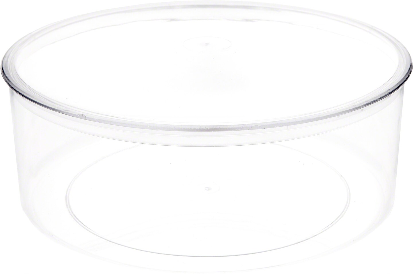Pioneer Plastics 240C Clear Large Round Plastic Container, 8" W x 3" H ...