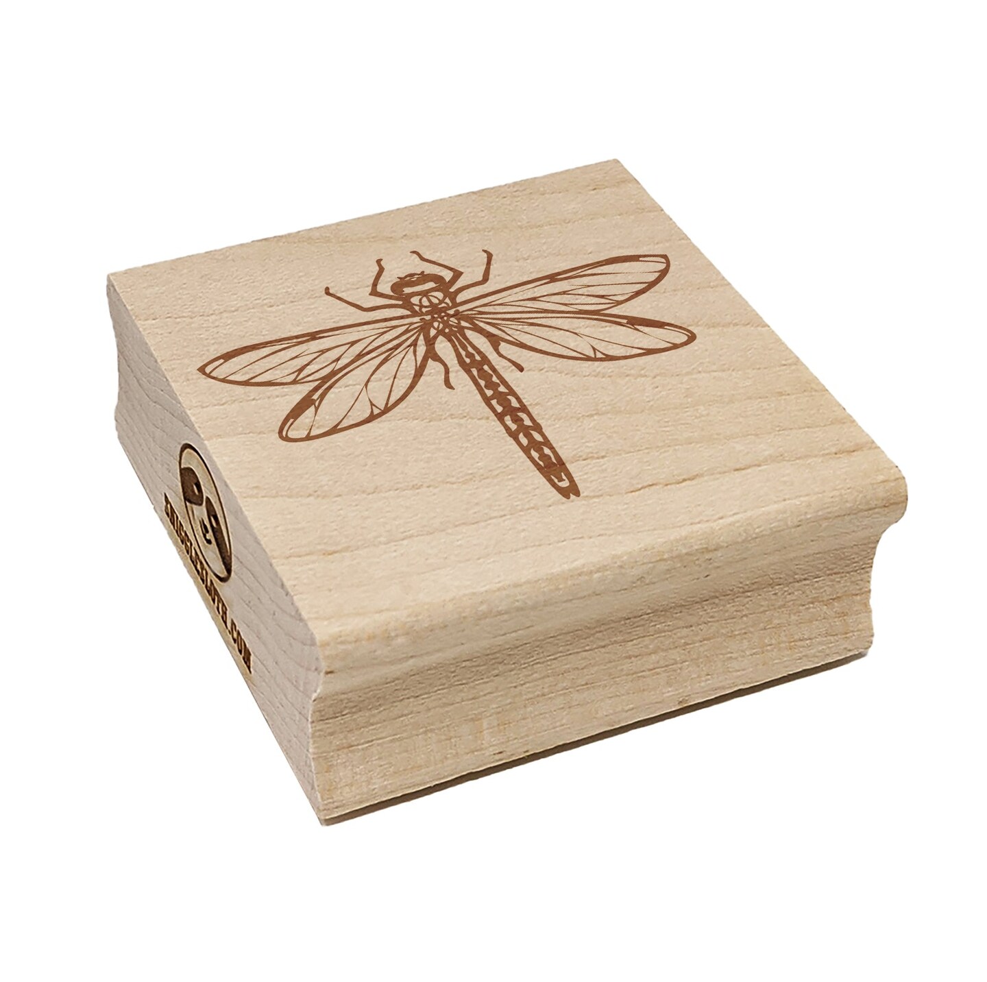 Detailed Dragonfly Insect Darter Darner Square Rubber Stamp for ...