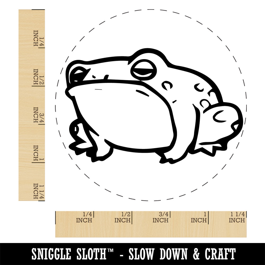 Sleepy Lazy Frog Toad Rubber Stamp for Stamping Crafting Planners ...