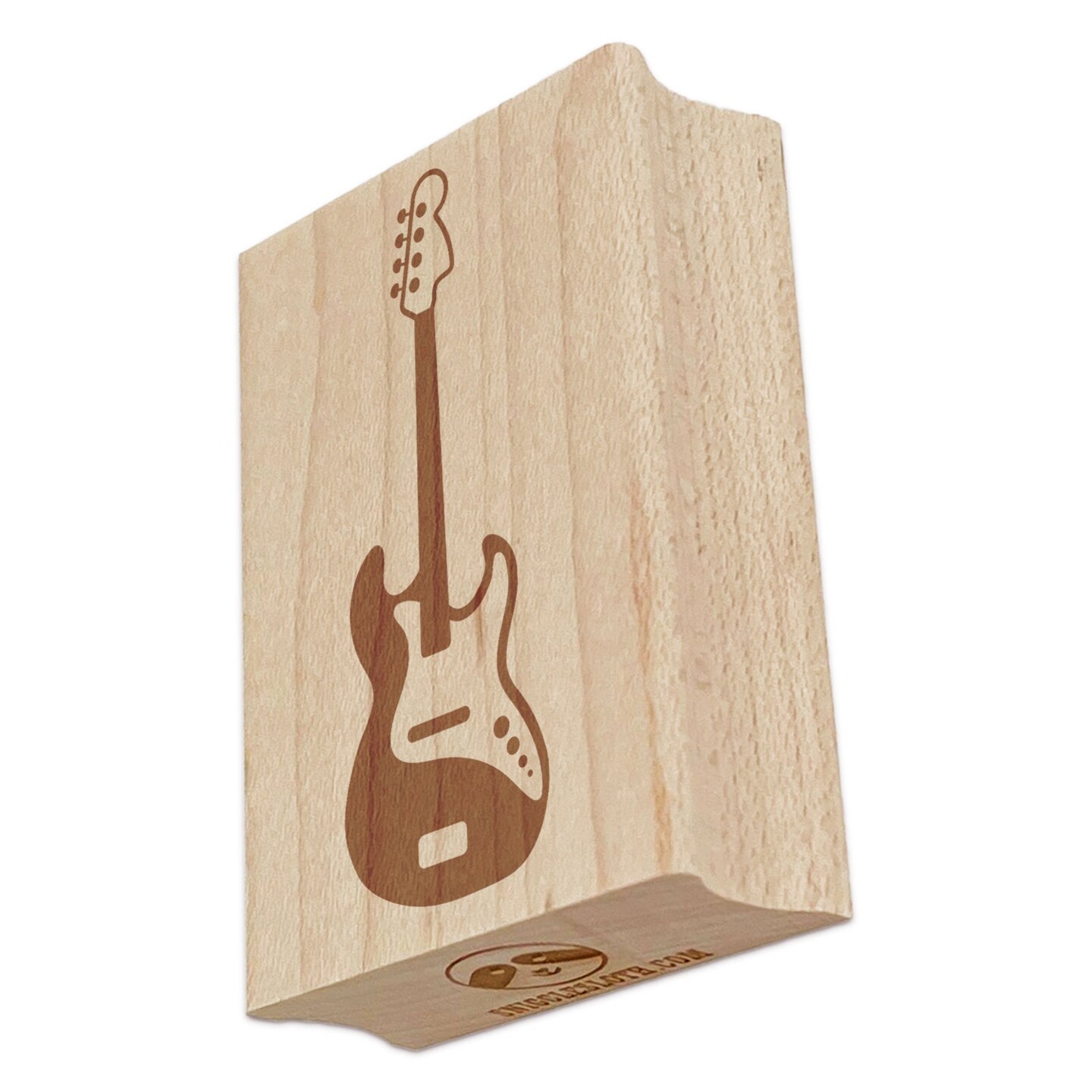 Electric Bass Guitar Rock Musical Instrument Rectangle Rubber Stamp for ...