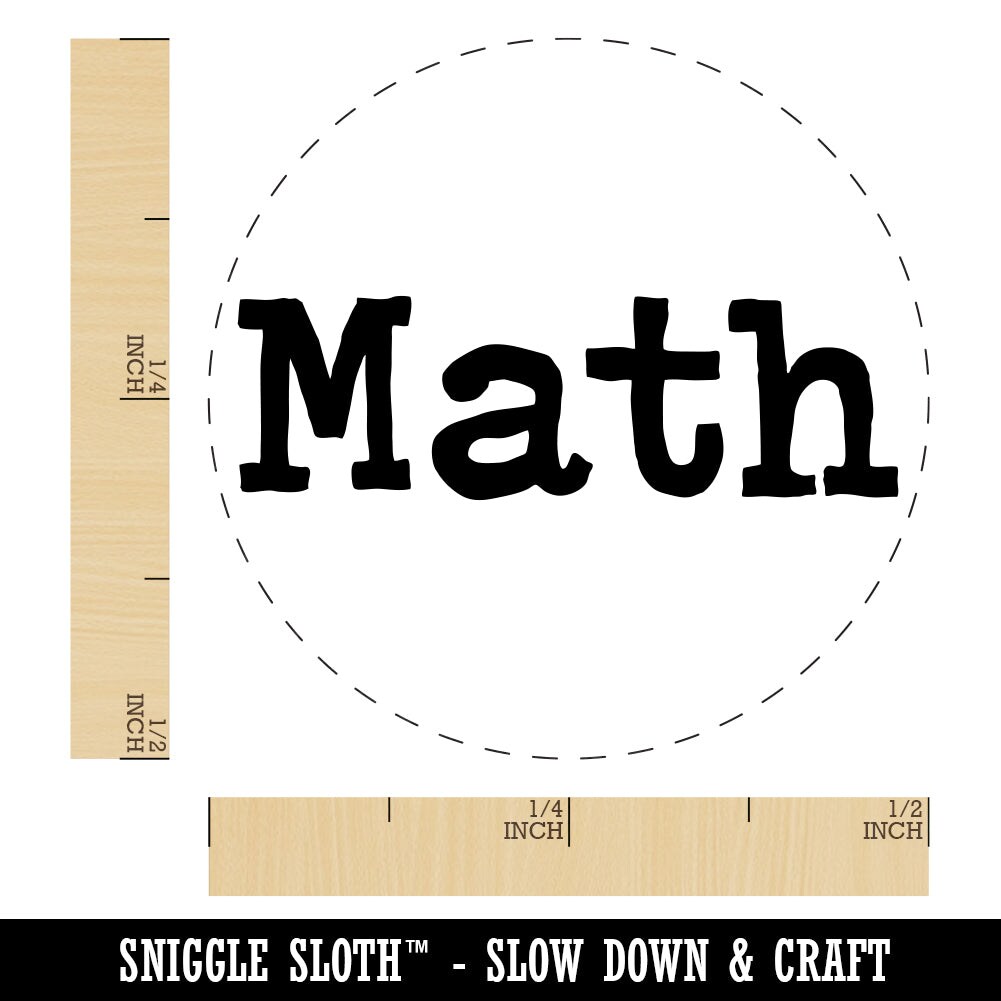 Math School Fun Text Rubber Stamp for Stamping Crafting Planners | Michaels