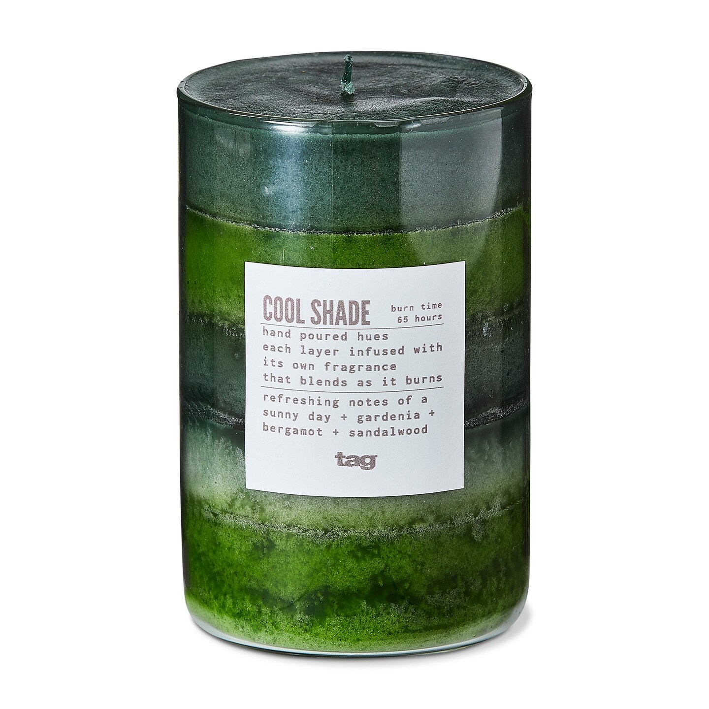 Cool Shade Themed Scented Paraffin Wax Pillar Candle Medium, Green, 3x4 ...