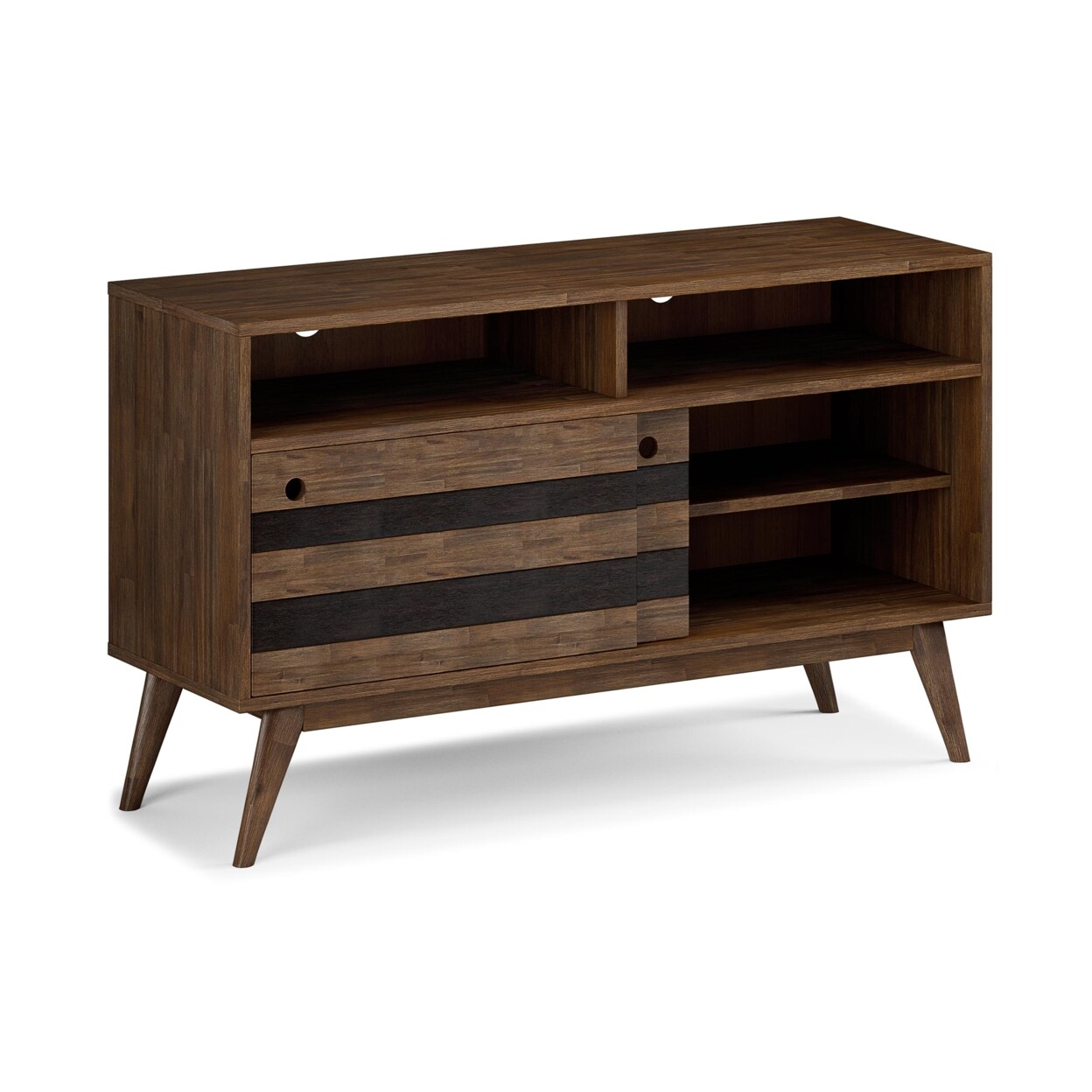 Simplihome Clarkson Solid Acacia Wood 54"Tv Media Stand Assembly ...
