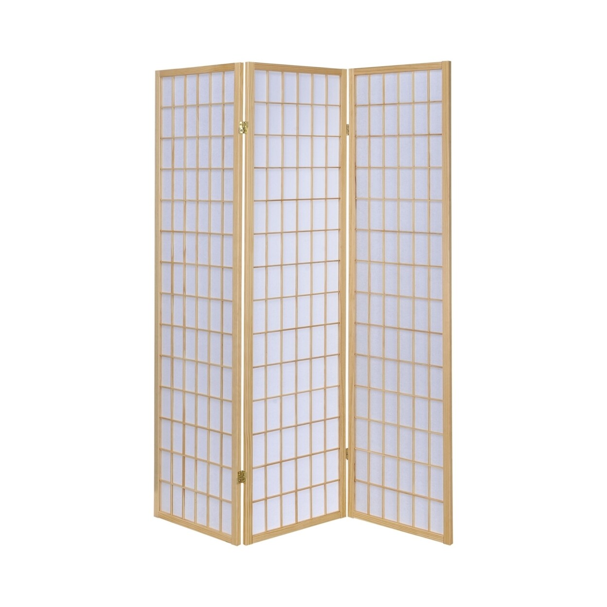 Saltoro Sherpi 3 Panel Foldable Wooden Frame Room Divider with Grid ...
