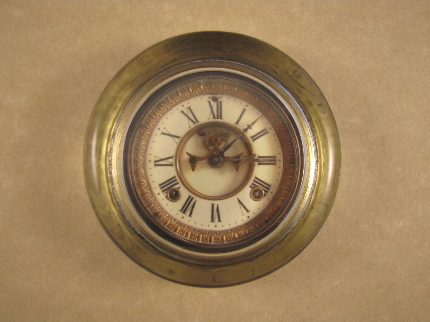 Antique Clock Face, Clock Paperweight, Ivory Clock, Glass Paperweight ...