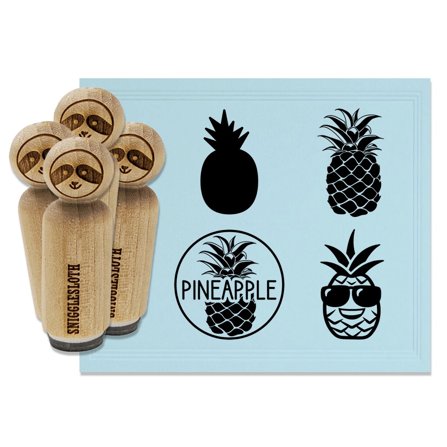 Pineapple Symbols Fruit Flavor Rubber Stamp Set for Stamping Crafting ...