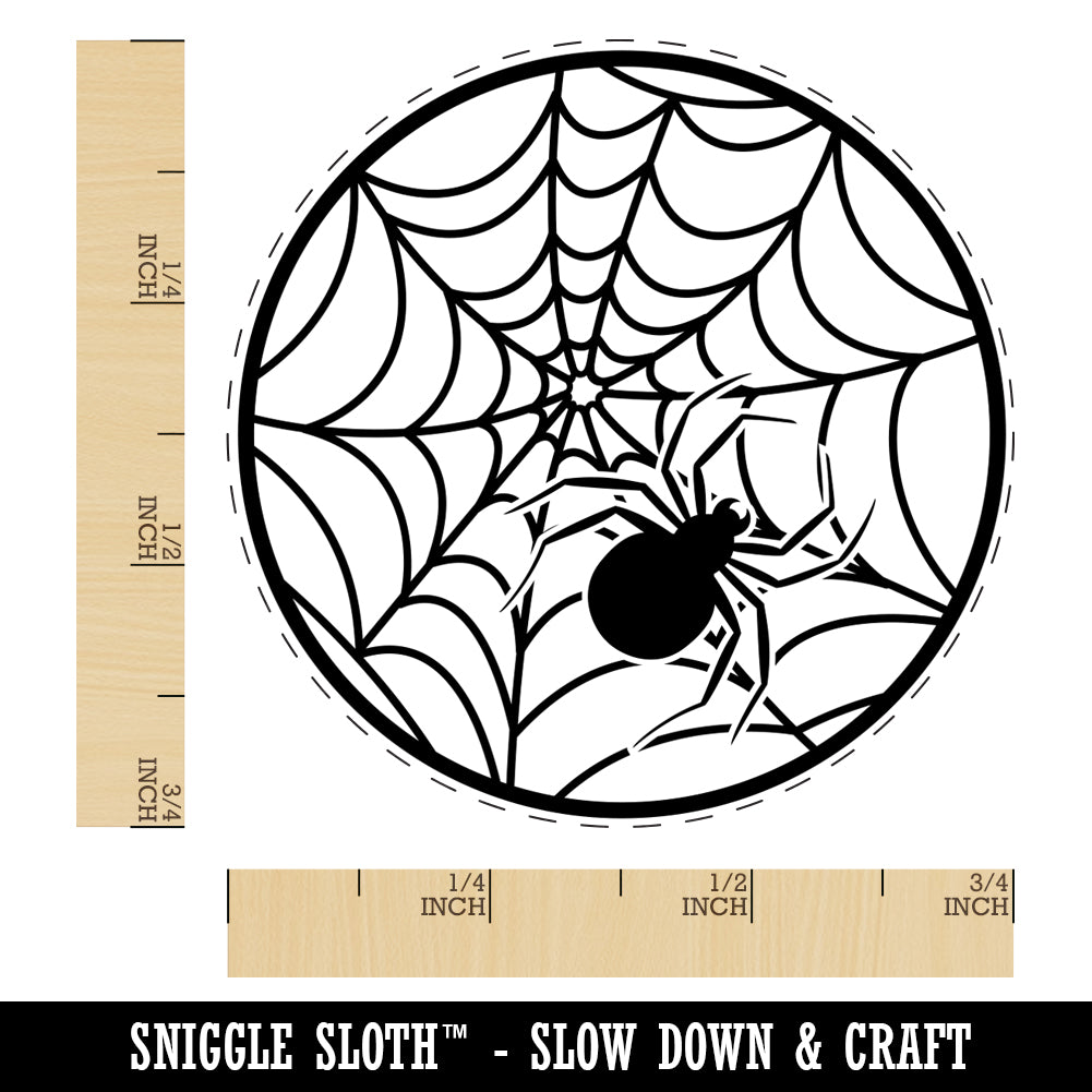 Creepy Spider in Spiderweb Rubber Stamp for Stamping Crafting Planners ...