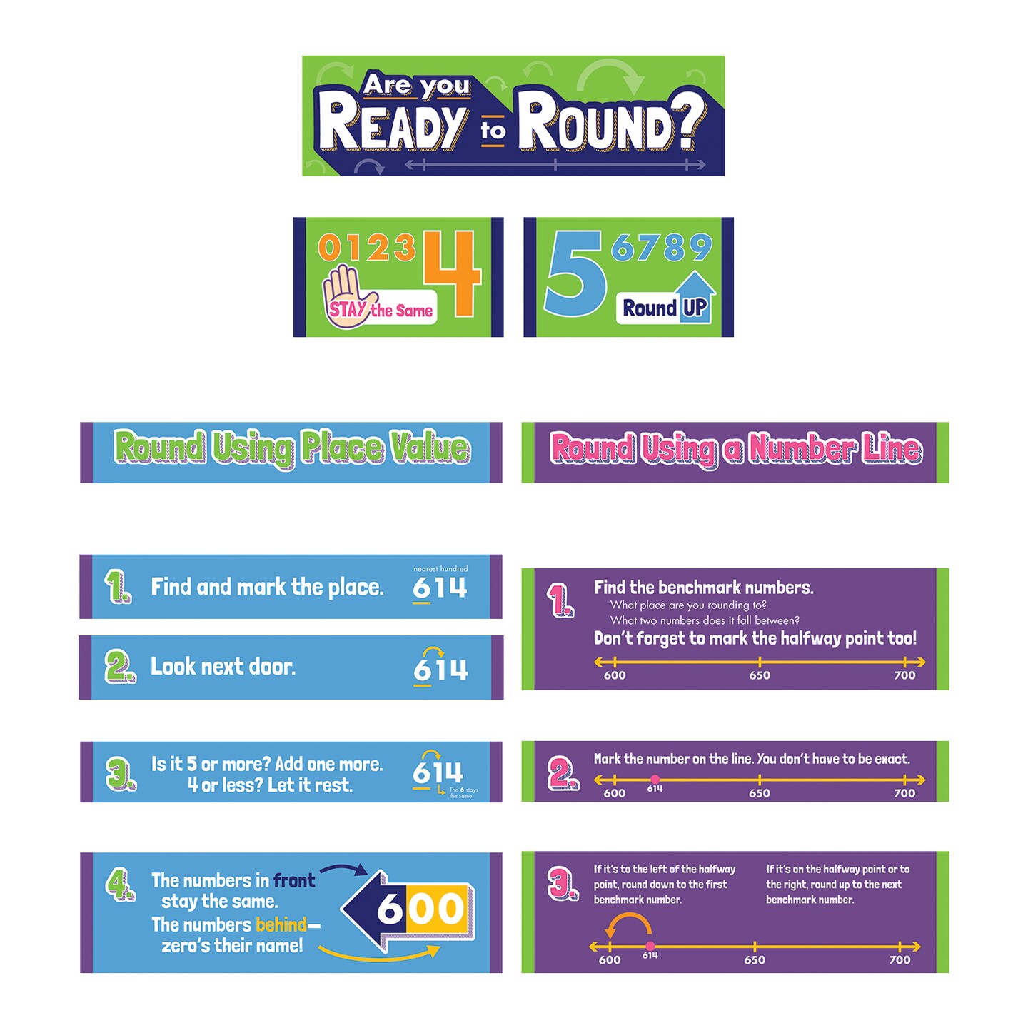 Carson Dellosa – Rounding Numbers Mini Bulletin Board Set, Classroom ...