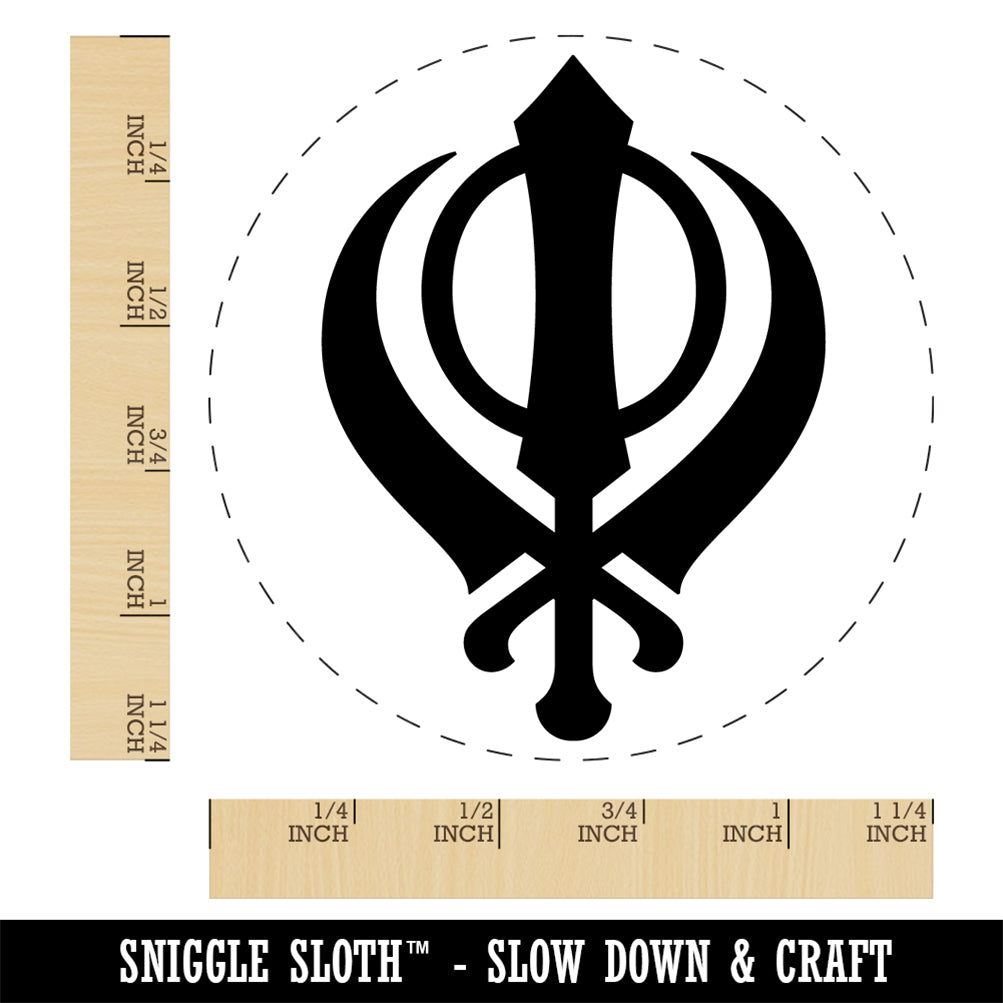 Sikh Khanda Indian Punjab Religious Symbol Rubber Stamp for Stamping ...
