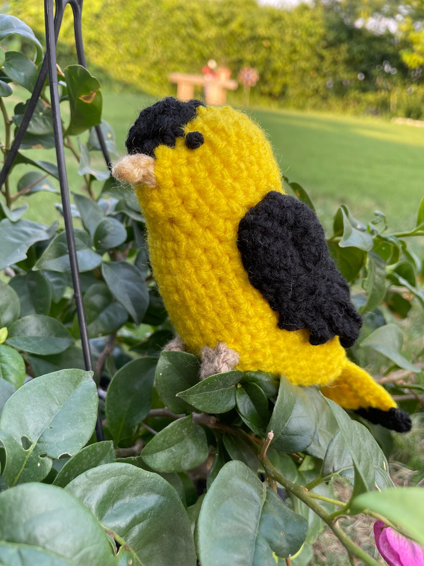 American Goldfinch, Crochet bird amigurumi, Realistic bird figurine ...