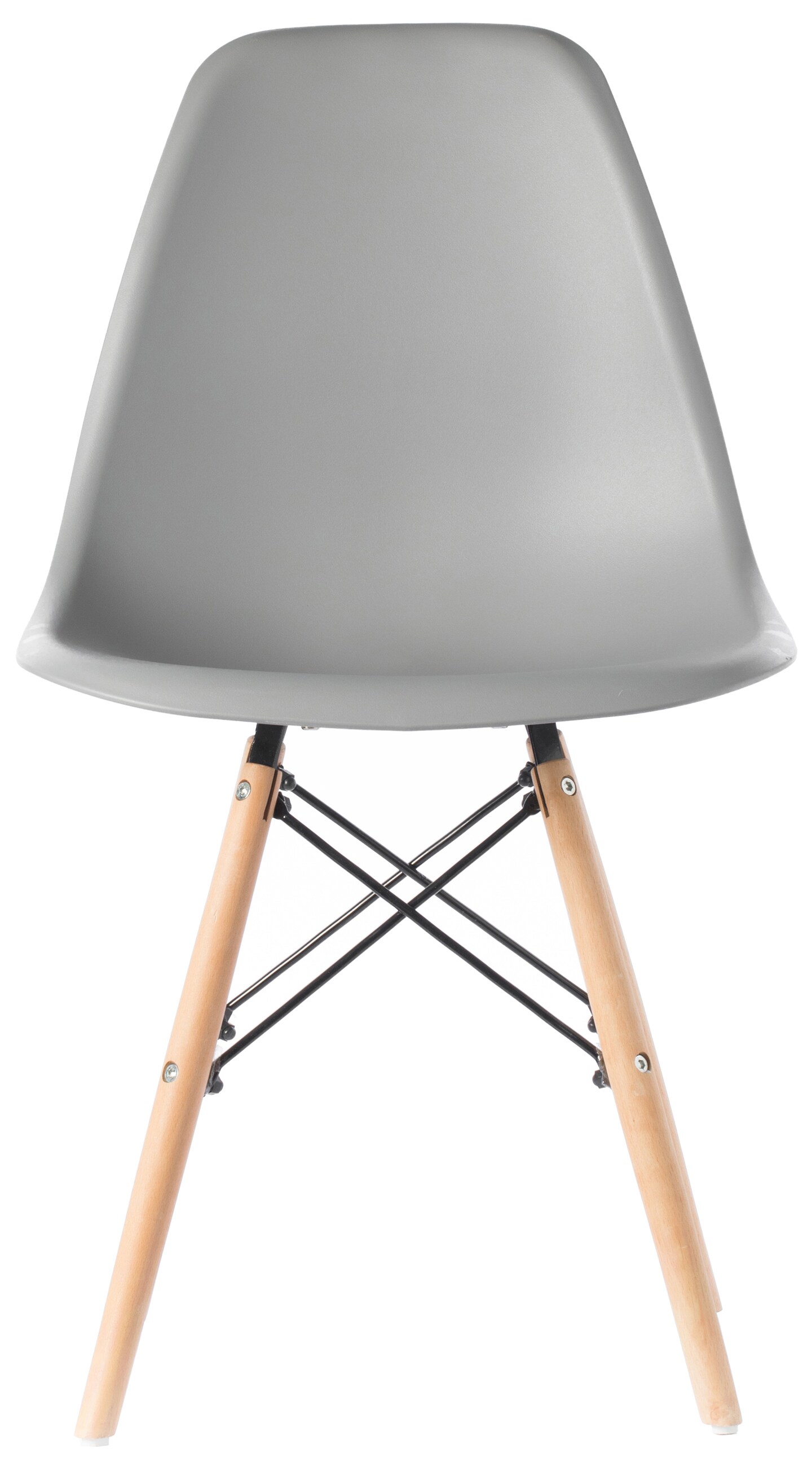 Mid-Century Modern Style Plastic DSW Shell Dining Chair with Solid ...