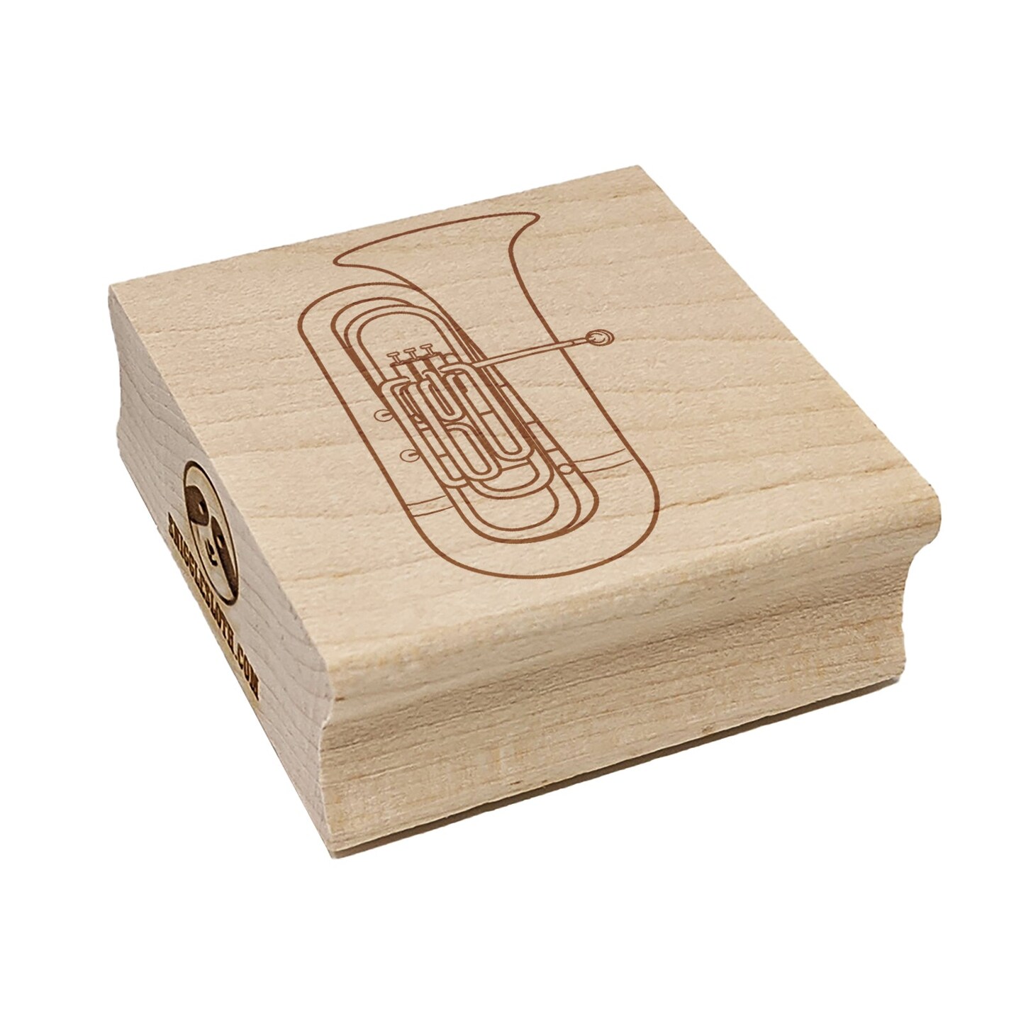 Tuba Brass Musical Instrument Square Rubber Stamp for Stamping Crafting ...