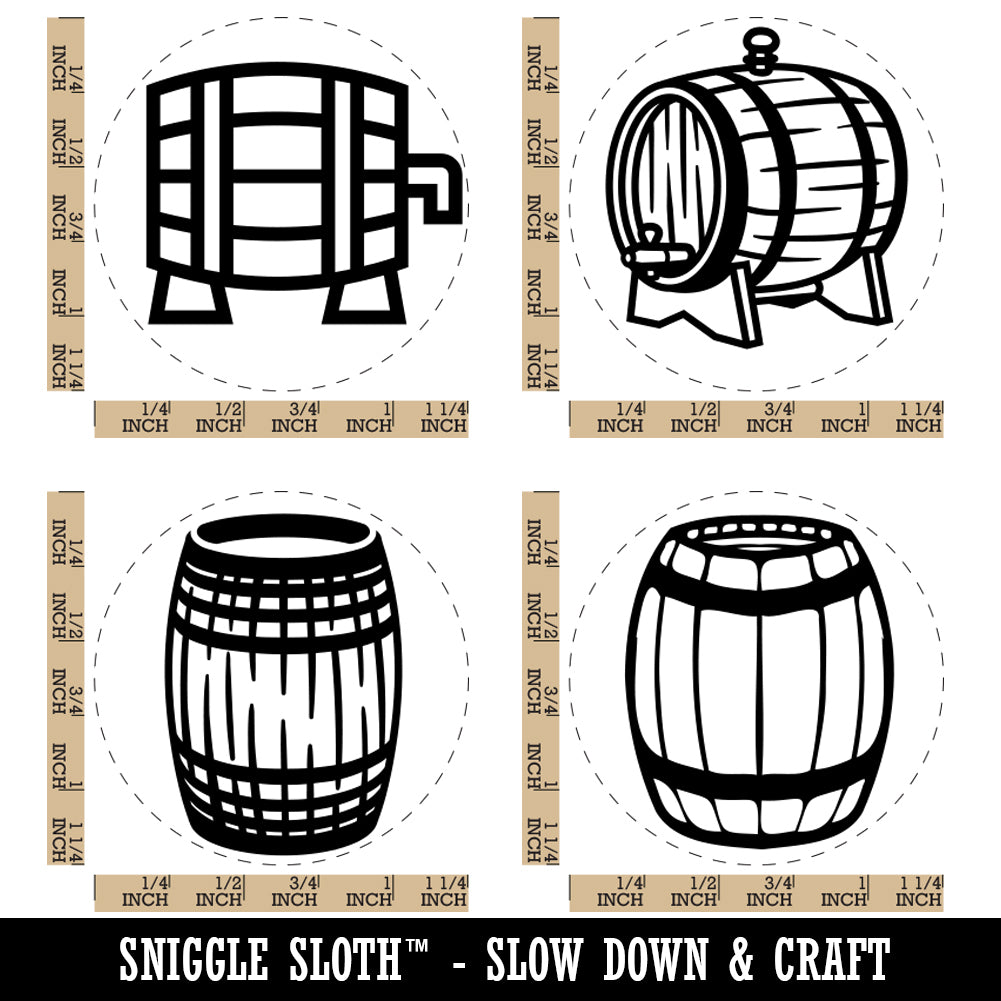 Beer Keg Wine Cask Barrel Rubber Stamp Set for Stamping Crafting ...