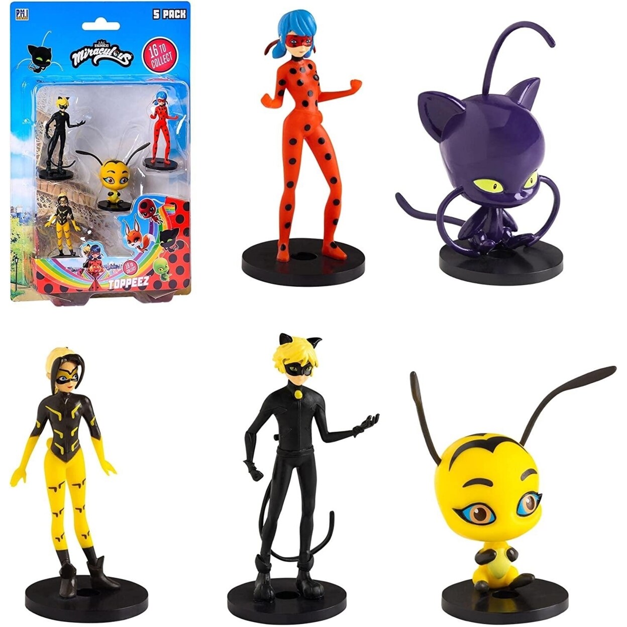 PMI International Miraculous Ladybug Pencil Toppers 5pk Zoe Vesperia ...