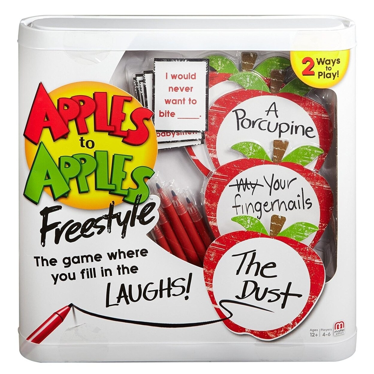 Apples To Apples Freestyle Card Game Hilarious Word Play Mattel Family ...