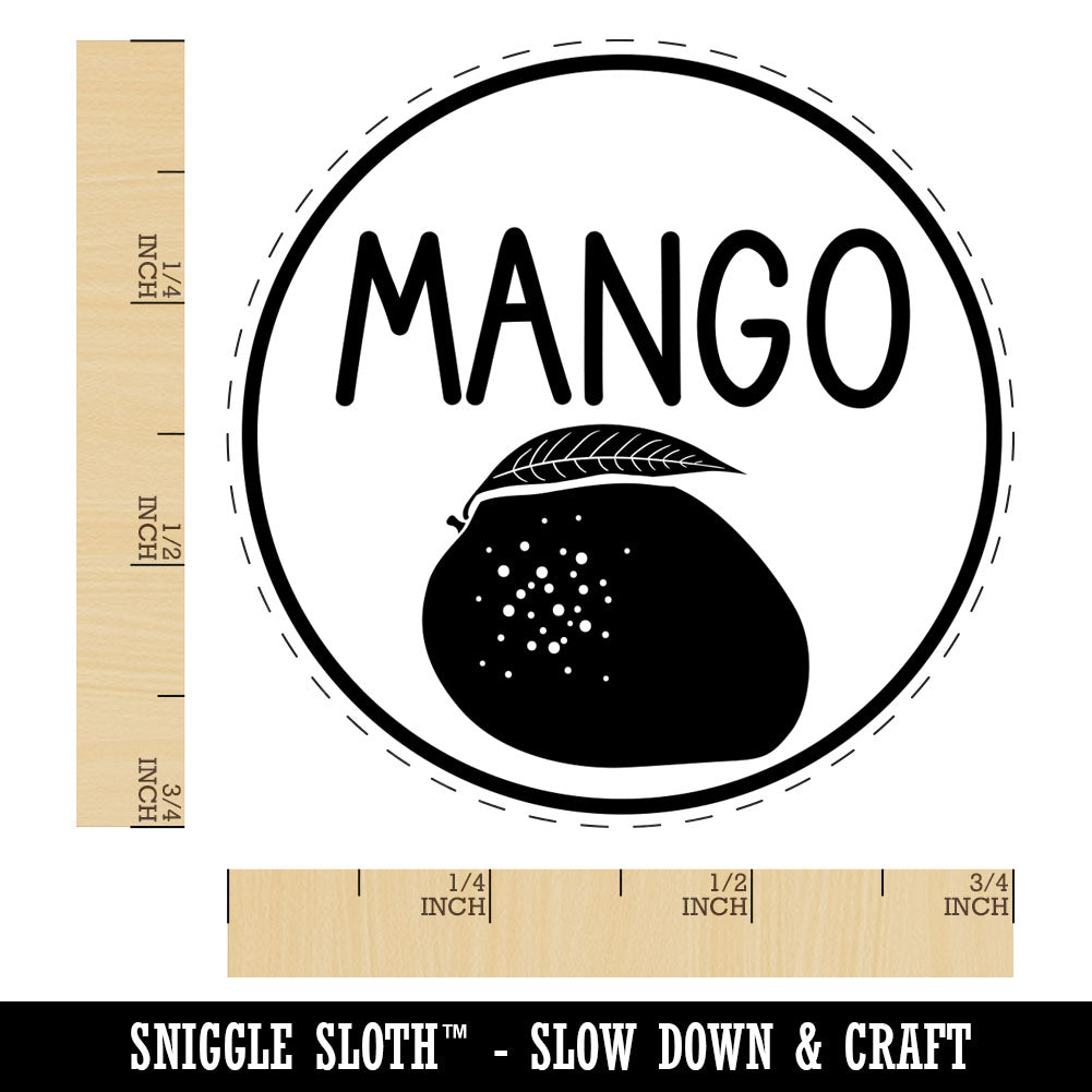 Mango Text with Image Flavor Scent Fruit Rubber Stamp for Stamping ...