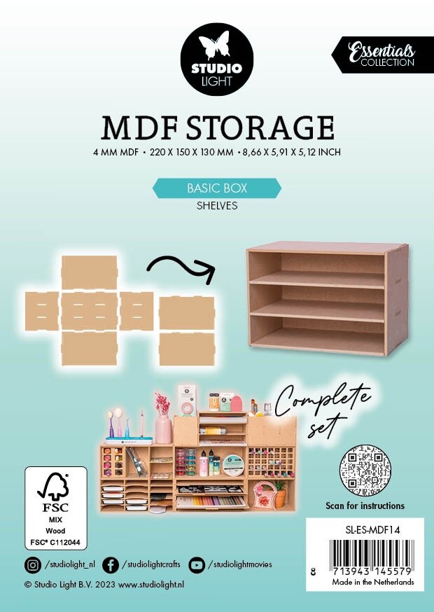 Studio Light MDF Storage Essentials-Nr. 14, Basic Box Drawer | Michaels