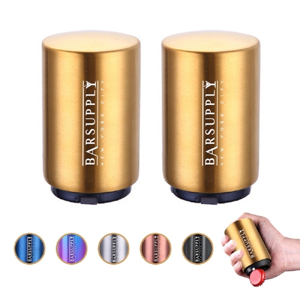 BARSUPPLY 2-Pack Beer Bottle Opener Push Down and Pop Off Bottle Opener ...