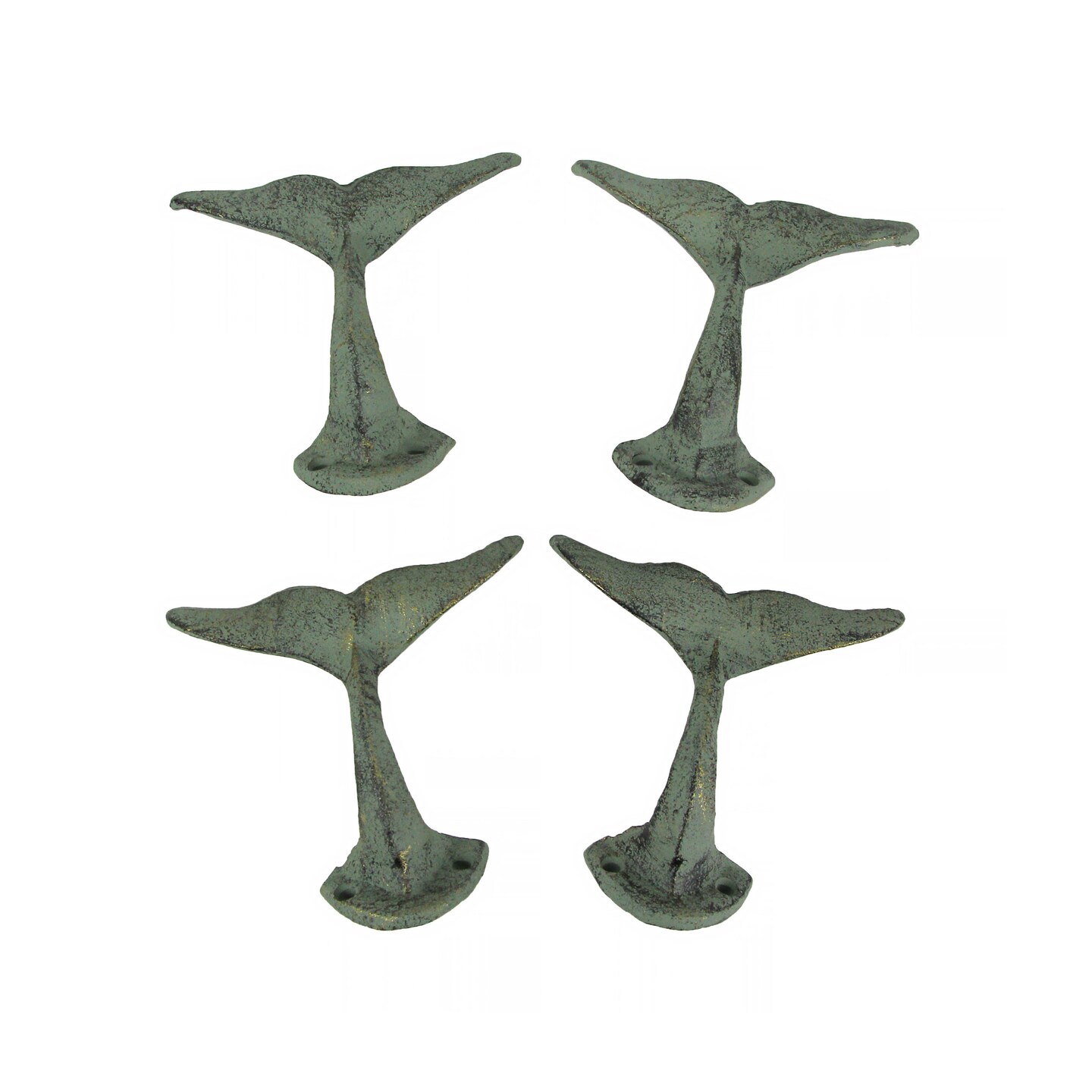 Set of 4 Cast Iron Whale Tail Wall Hooks | Michaels